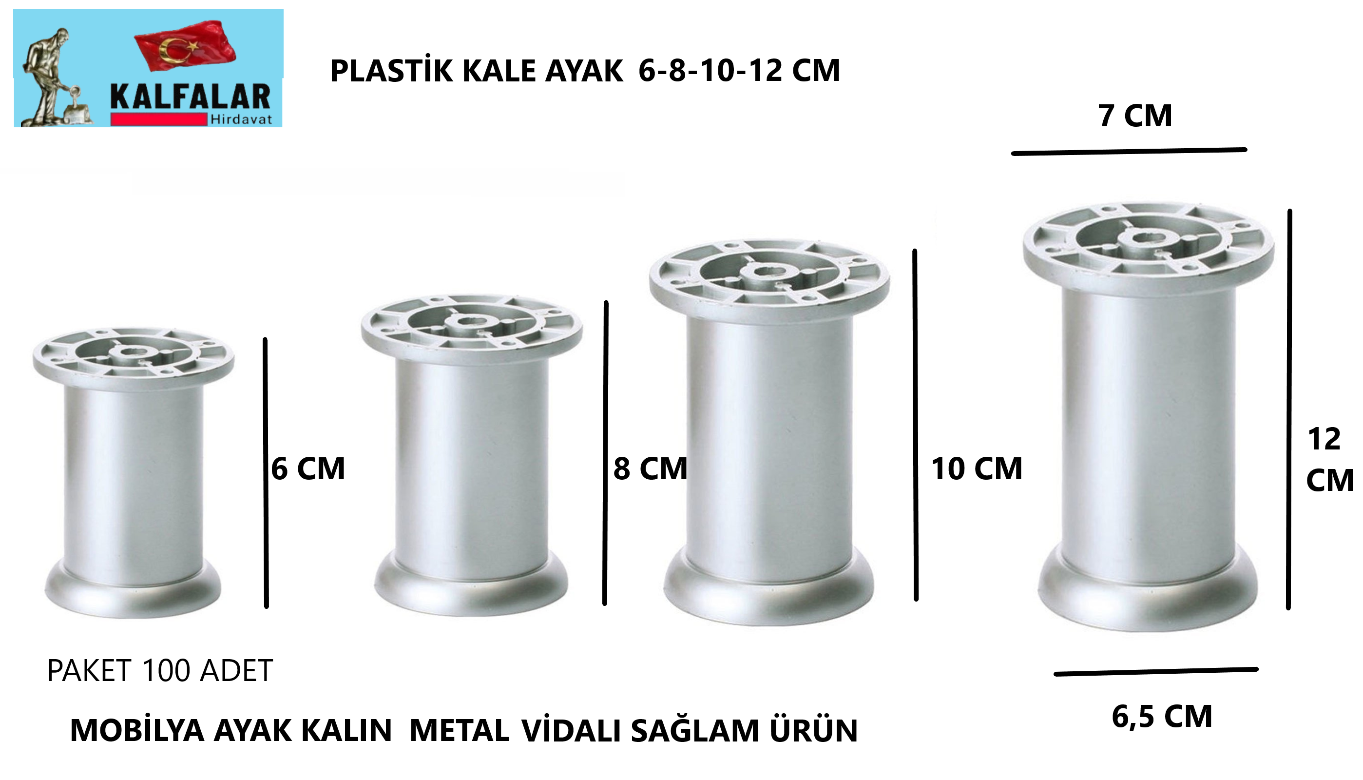 AYAK KALE MODEL PLASTİK LÜKS BOYAMA SATEN 10 CM | 1970